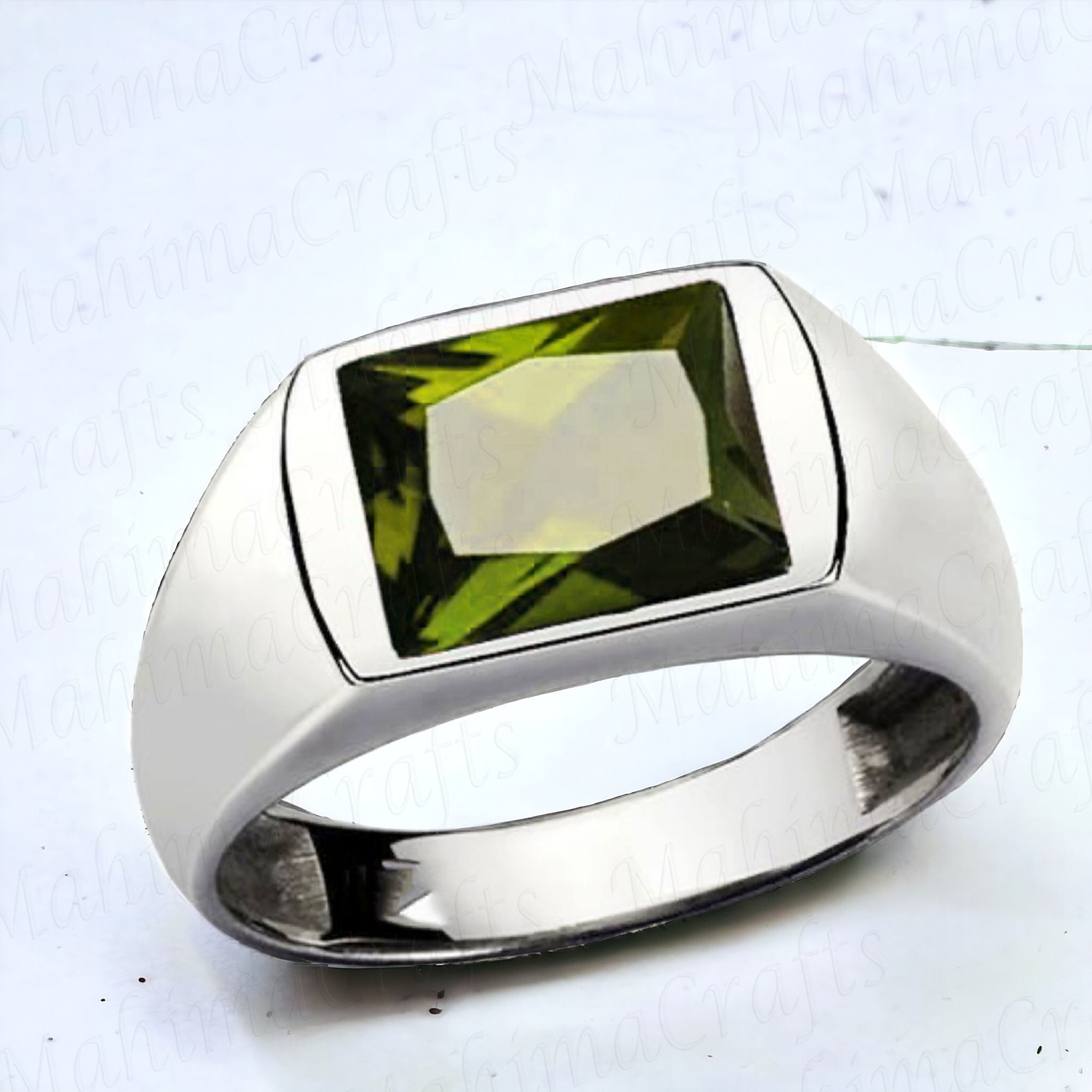 Peridot Ring, Peridot Wedding Ring, 925 Sterling Silver Ring, Peridot ...