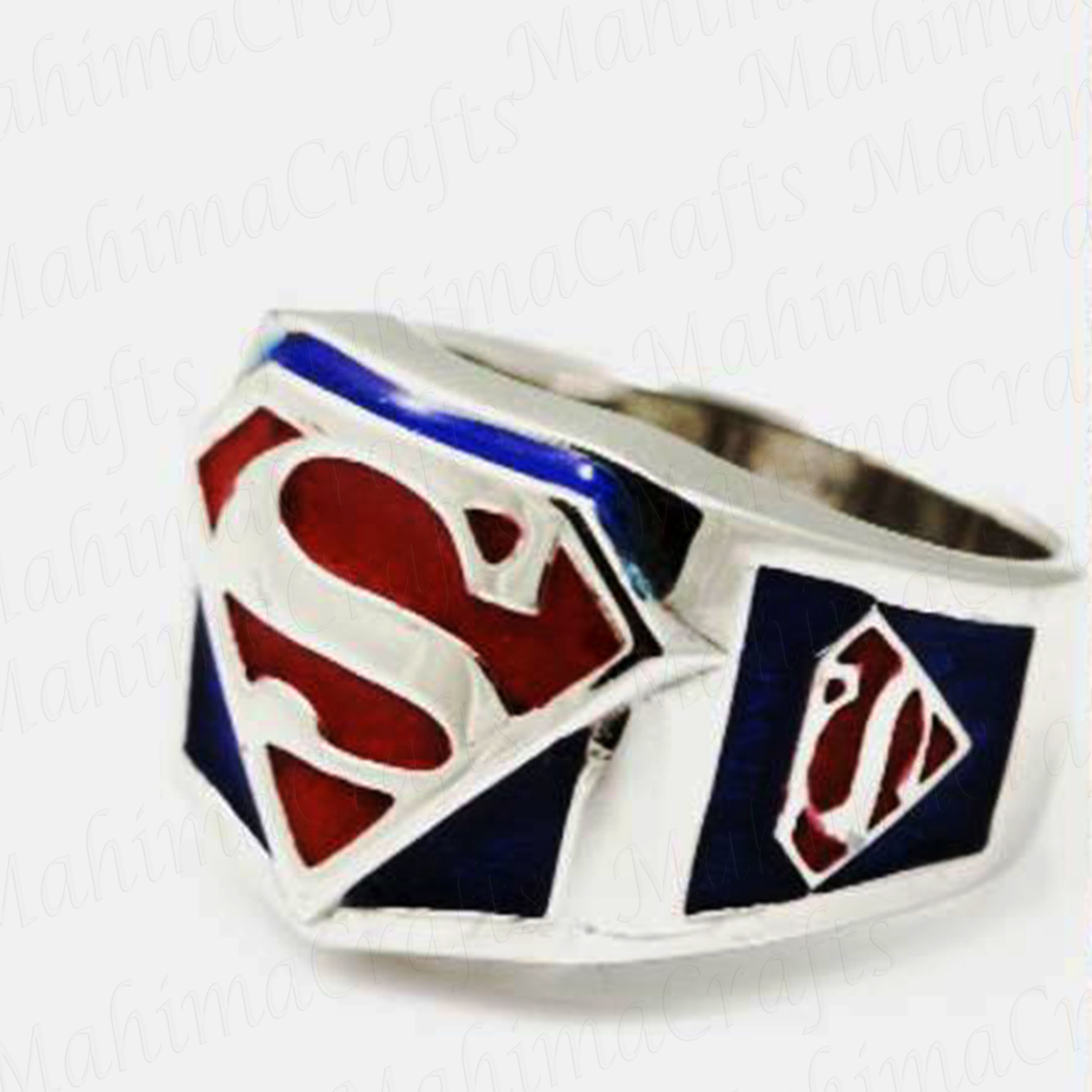 SUPERMAN RING Silver Men Ring, 925 Sterling Silver, Superman Silver ...