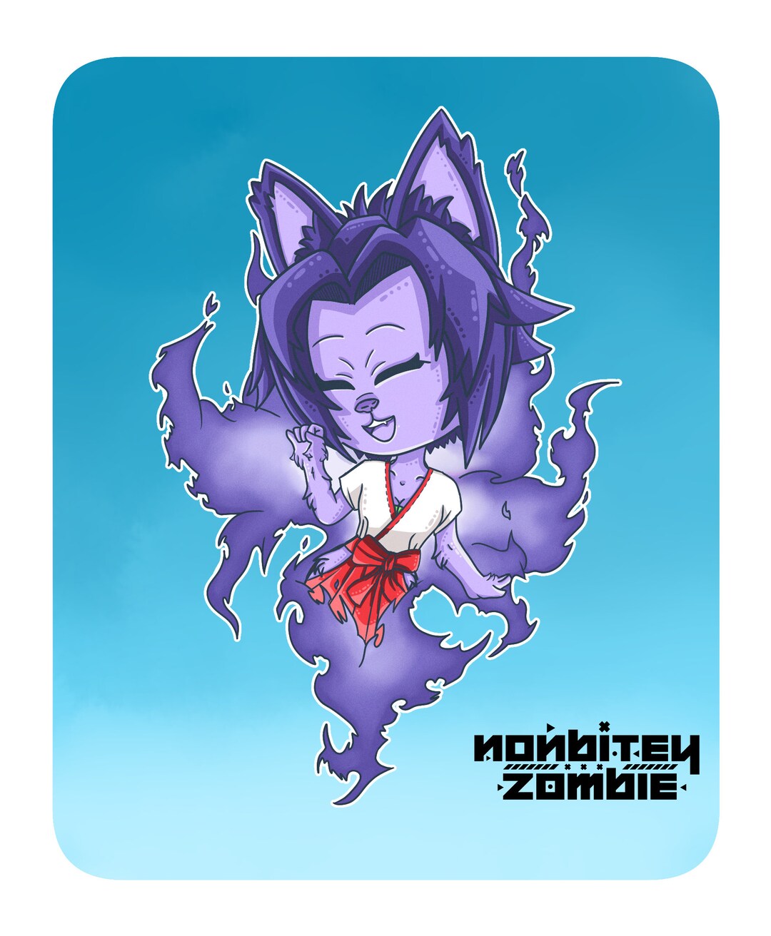 Dual Set Chibi Kitsune large - Etsy