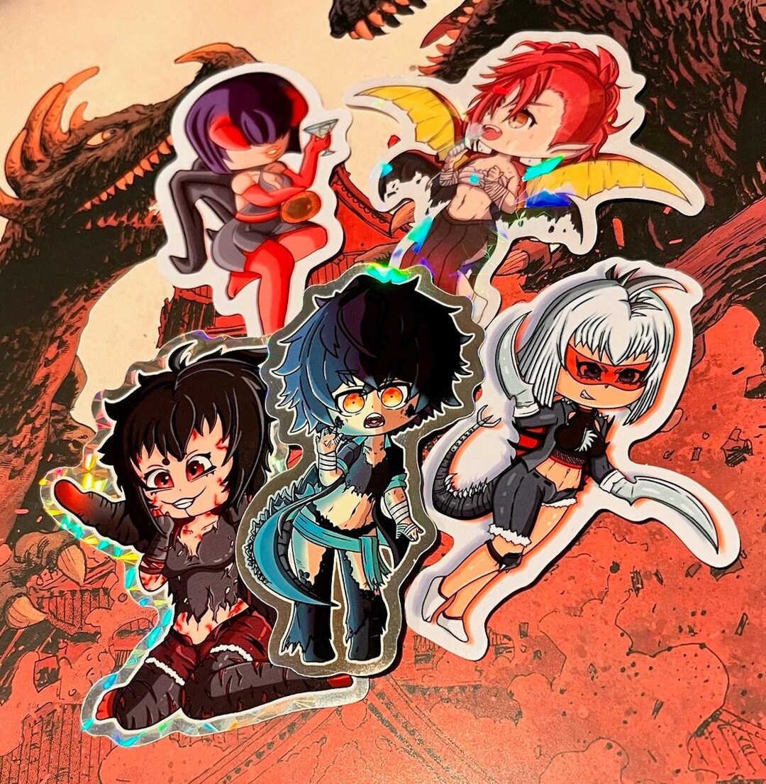 All 5 Godzilla Stickers - Etsy