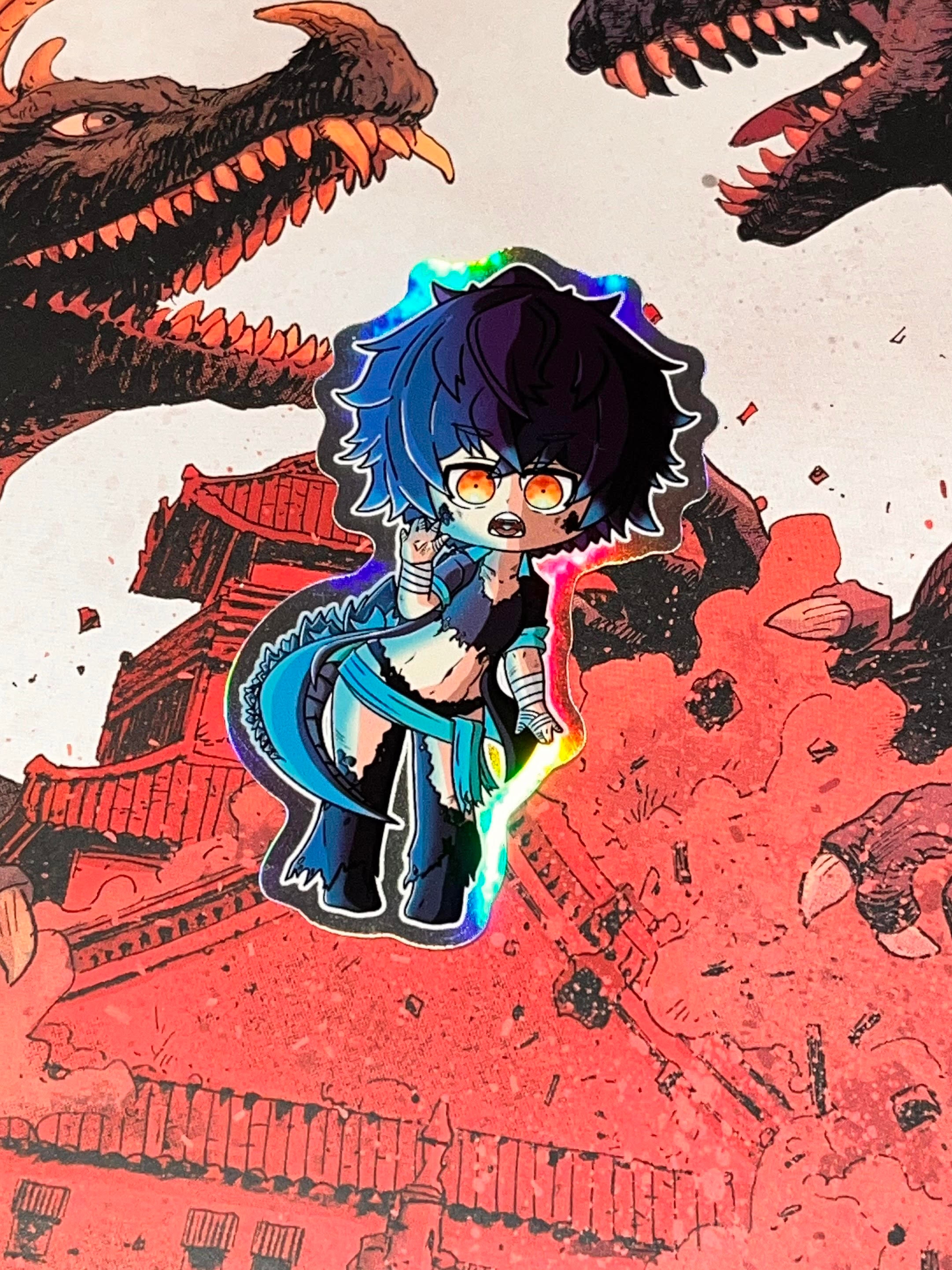 All 5 Godzilla Stickers - Etsy