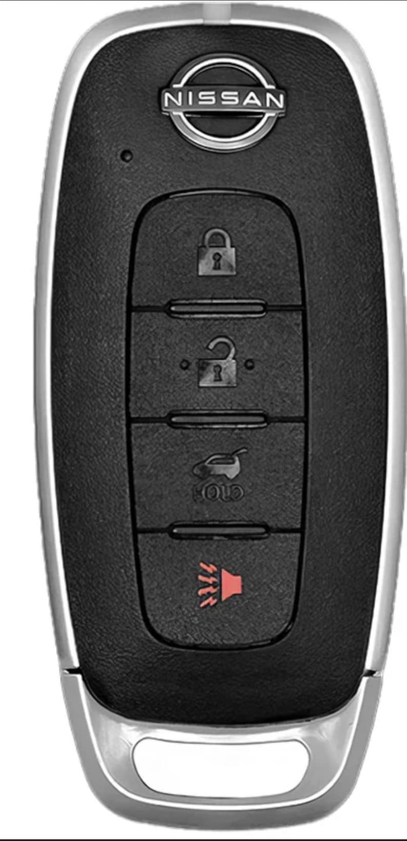 For Nissan - Customizable Leather Key Fob Cover With Aluminum Shell ...