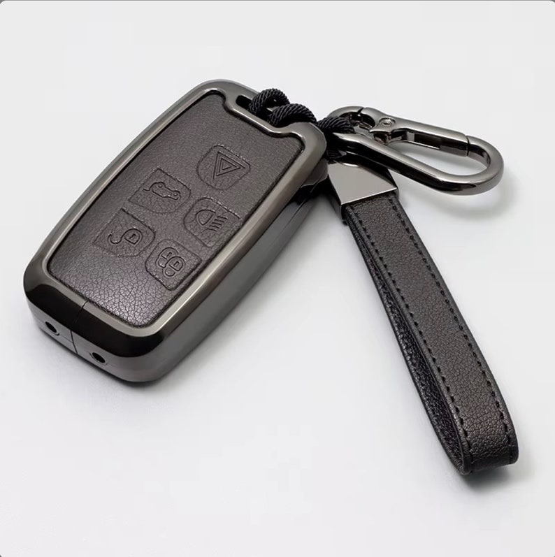Customizable Leather & Aluminum Key Fob Cover Set for Land Rover/jaguar ...