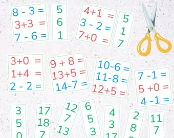 Colorful Number Matching Worksheet Number Matching Game - Etsy