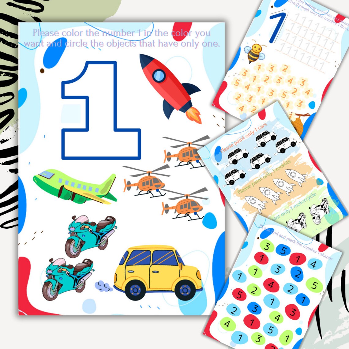 Math Practice, Counting Activity 1 to 10 Numbers. Learn Numbers 1 to 10 ...