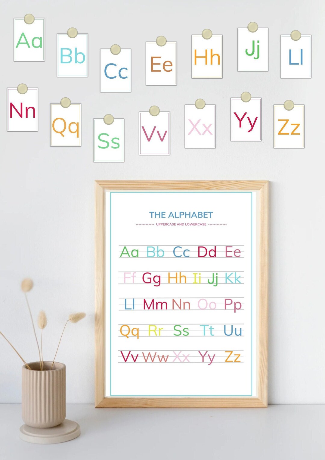 Printable Alphabet Flash Cards and Poster. A-Z 26 Fash Cards - Etsy