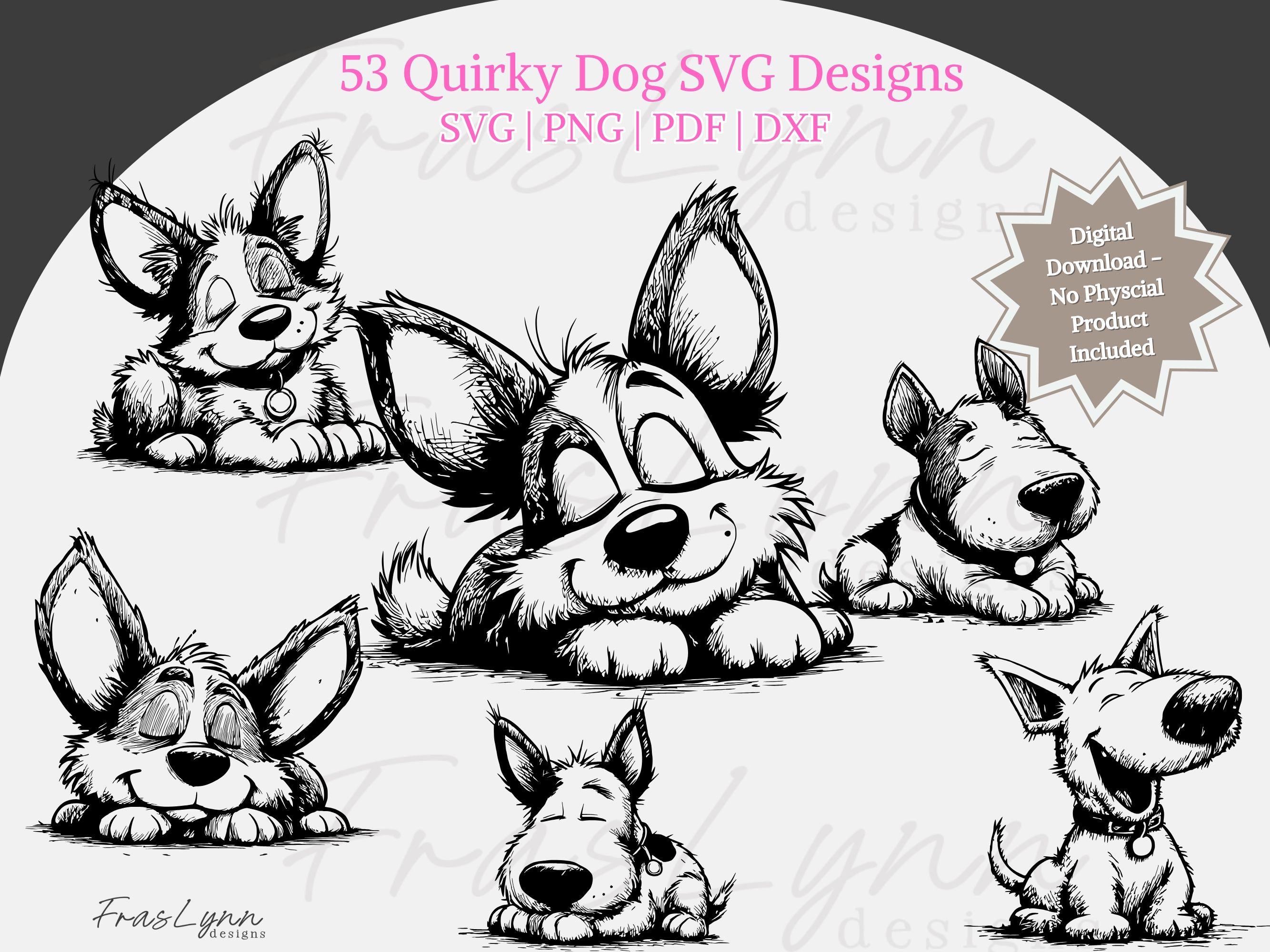Cute Dog SVG Bundle, Png, Pdf, and Dxf Files, Instant Download, Laser ...