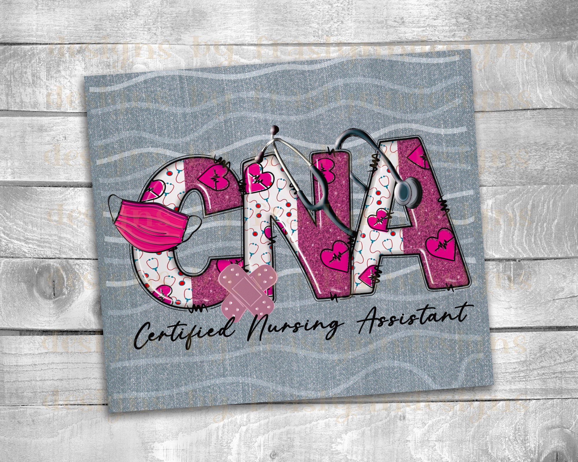 CNA Tumbler Wrap, 20oz Skinny Straight Tumbler, Digital Download ...