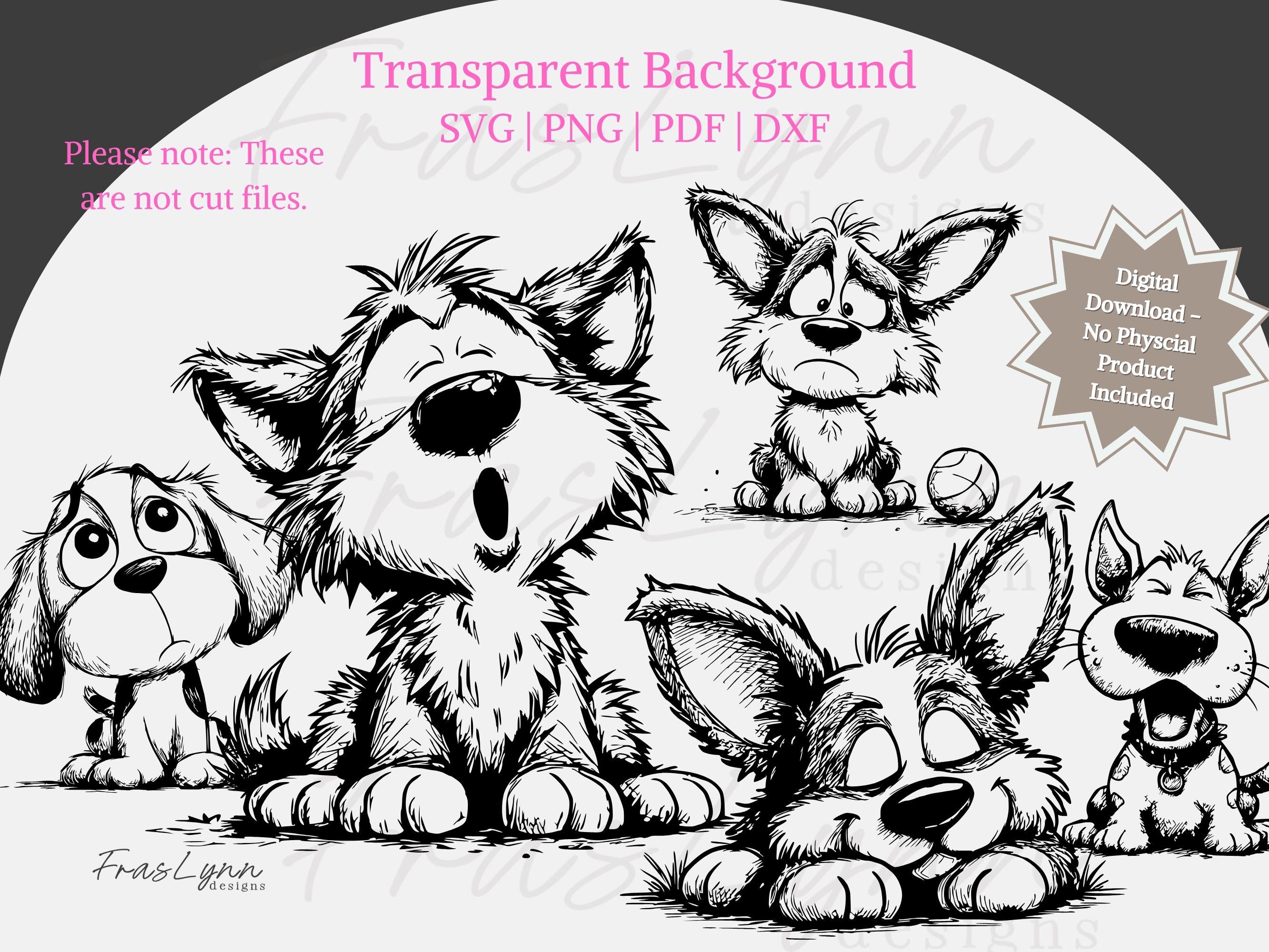 Cute Dog SVG Bundle, Png, Pdf, and Dxf Files, Instant Download, Laser ...