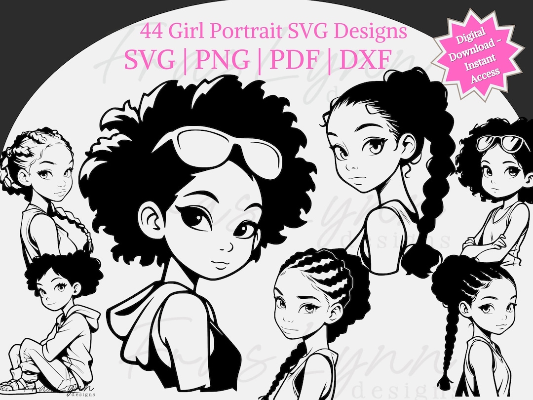 Girls SVG Bundle, Png, Pdf, and Dxf Files, Instant Download, Laser ...