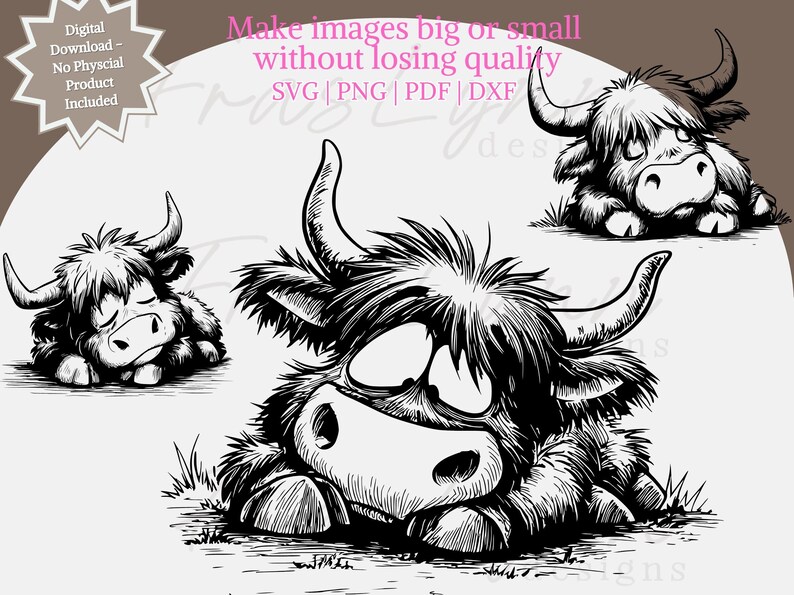 Cows SVG Clipart Bundle: Cows, Png, Pdf, Dxf Files, 13 Designs, Laser ...
