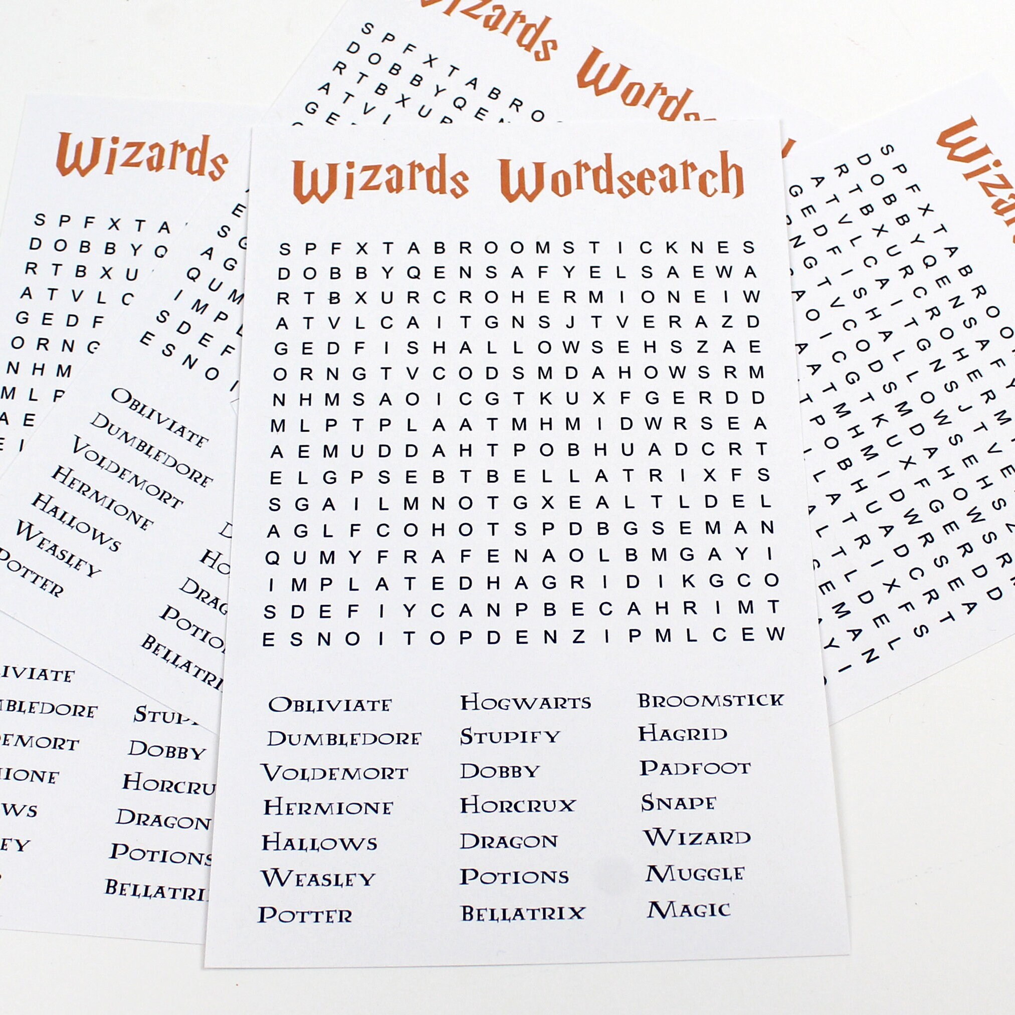 Wizard Word Search Printable: Halloween Party Favor (digital Download ...