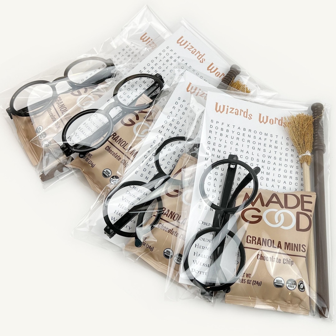 Wizard Party Favor Set: Broom Pencil, Wand, Glasses & Word Search - Etsy