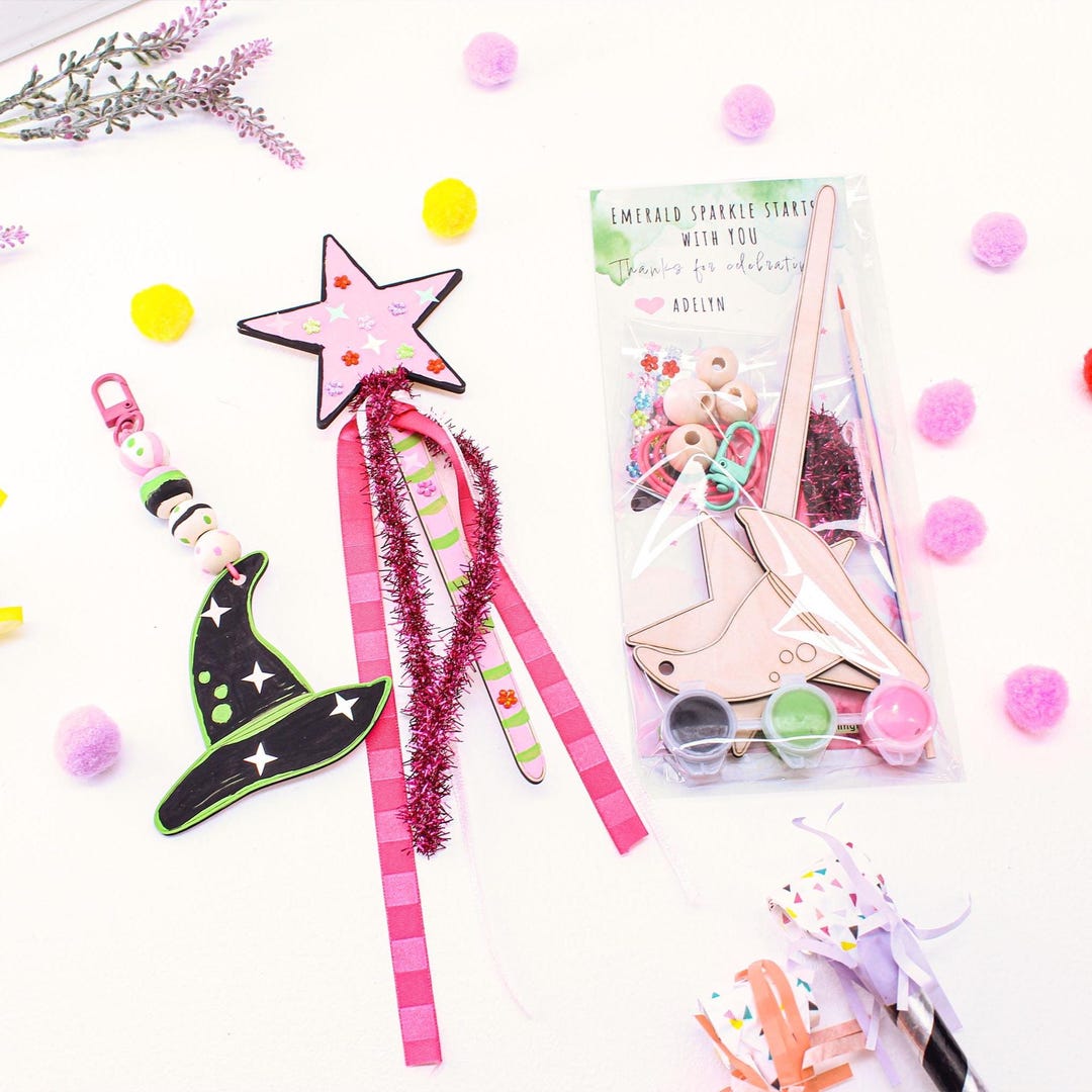 DIY Witchy Craft Kit | Star Wand & Hat, Birthday Party Favor - Etsy