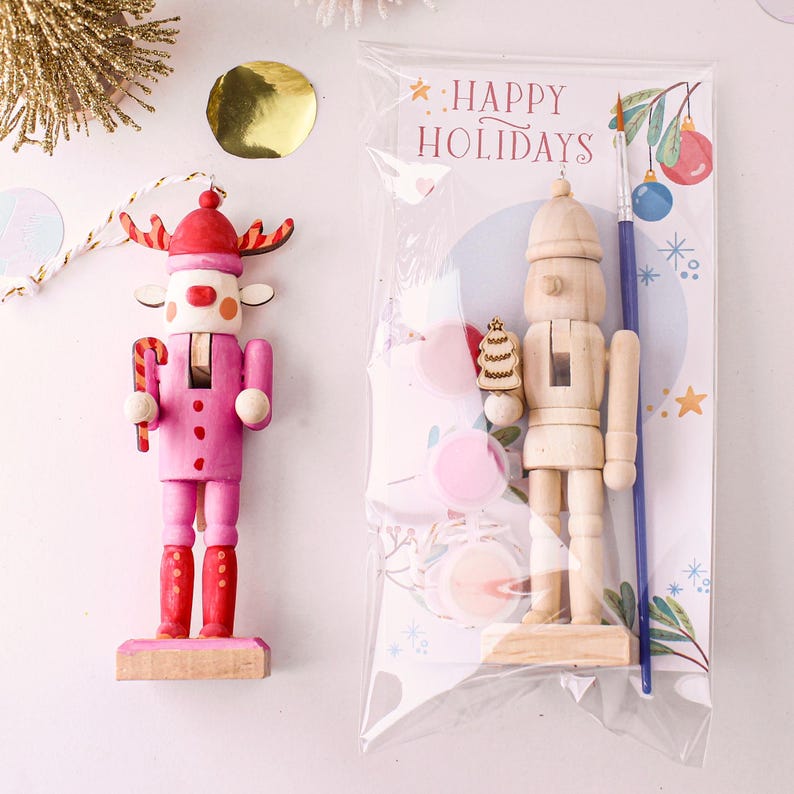 DIY Wooden Nutcracker Painting Kit: Kids Christmas Activity - Etsy
