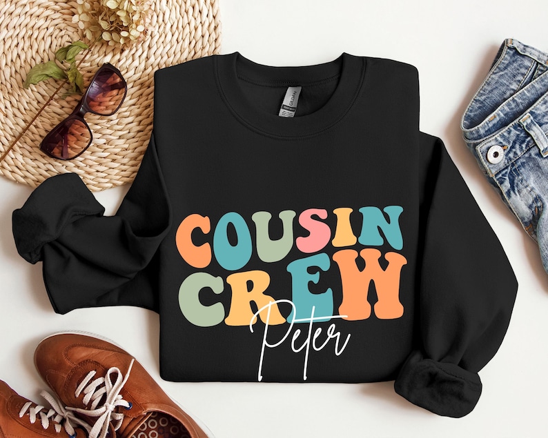 Personalized Groovy Cousin Crew Kids Shirt, Retro Custom Matching ...