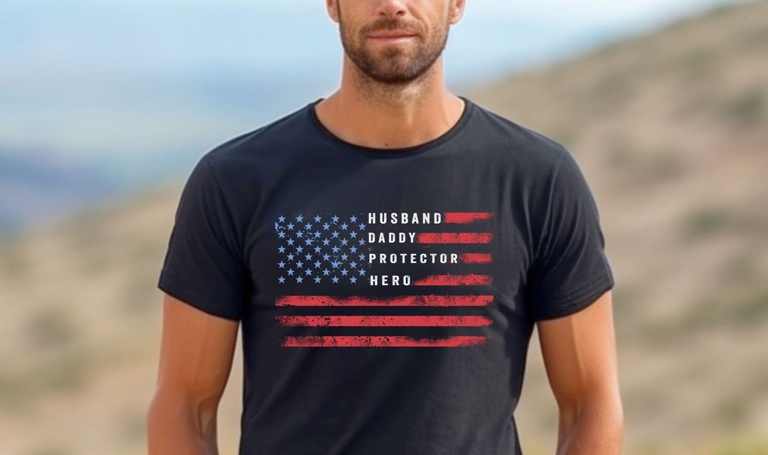 Dad USA Flag Patriotic Shirt, Fathers Day Gift for Father T-shirt ...