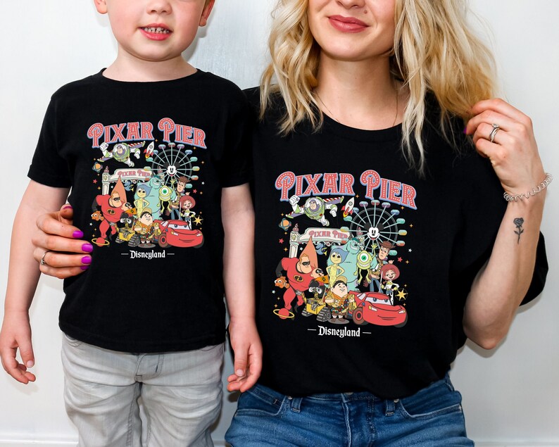 Vintage Meet Me at Pixar Pier Disney Characters Shirt, Disneyland Pixar ...