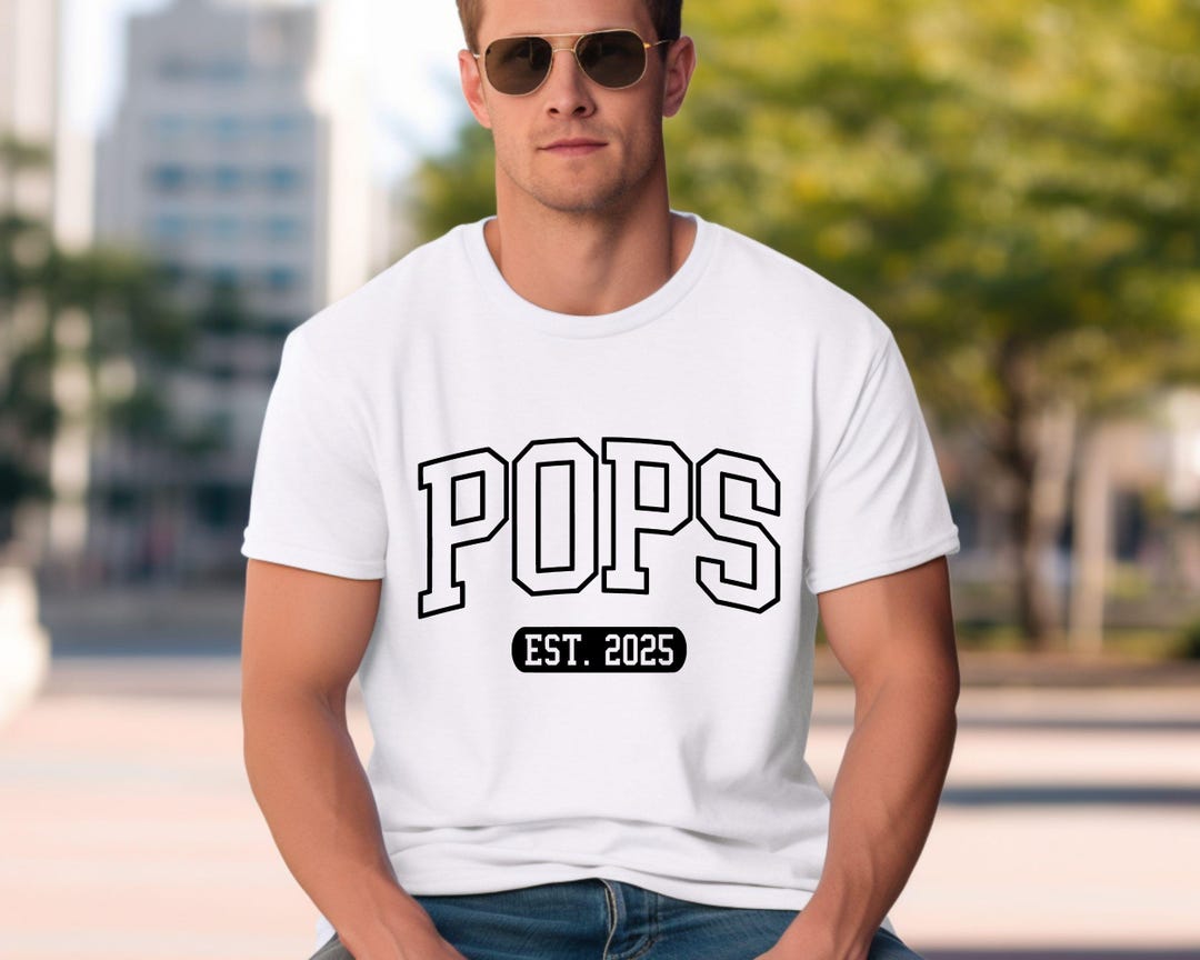 Pops EST Shirt Custom Gift for Grandpa, Father's Day Gift for Pops, New ...