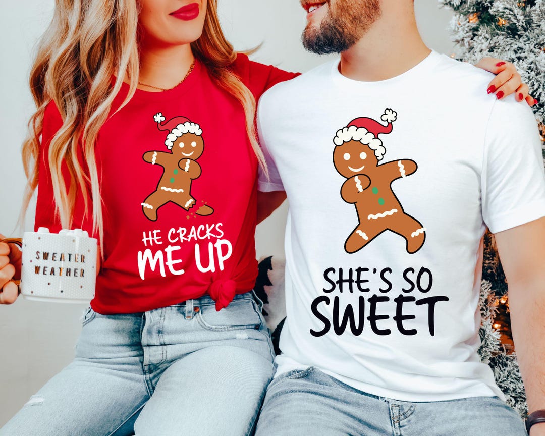 Christmas Gingerbread Shirts,christmas Couple Shirts,christmas Gift ...