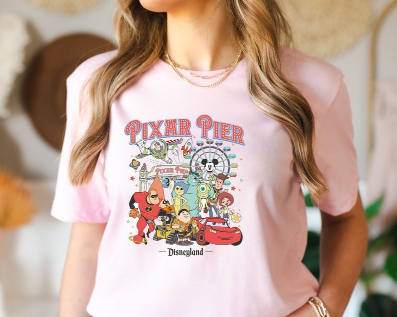 Vintage Meet Me at Pixar Pier Disney Characters Shirt, Disneyland Pixar ...