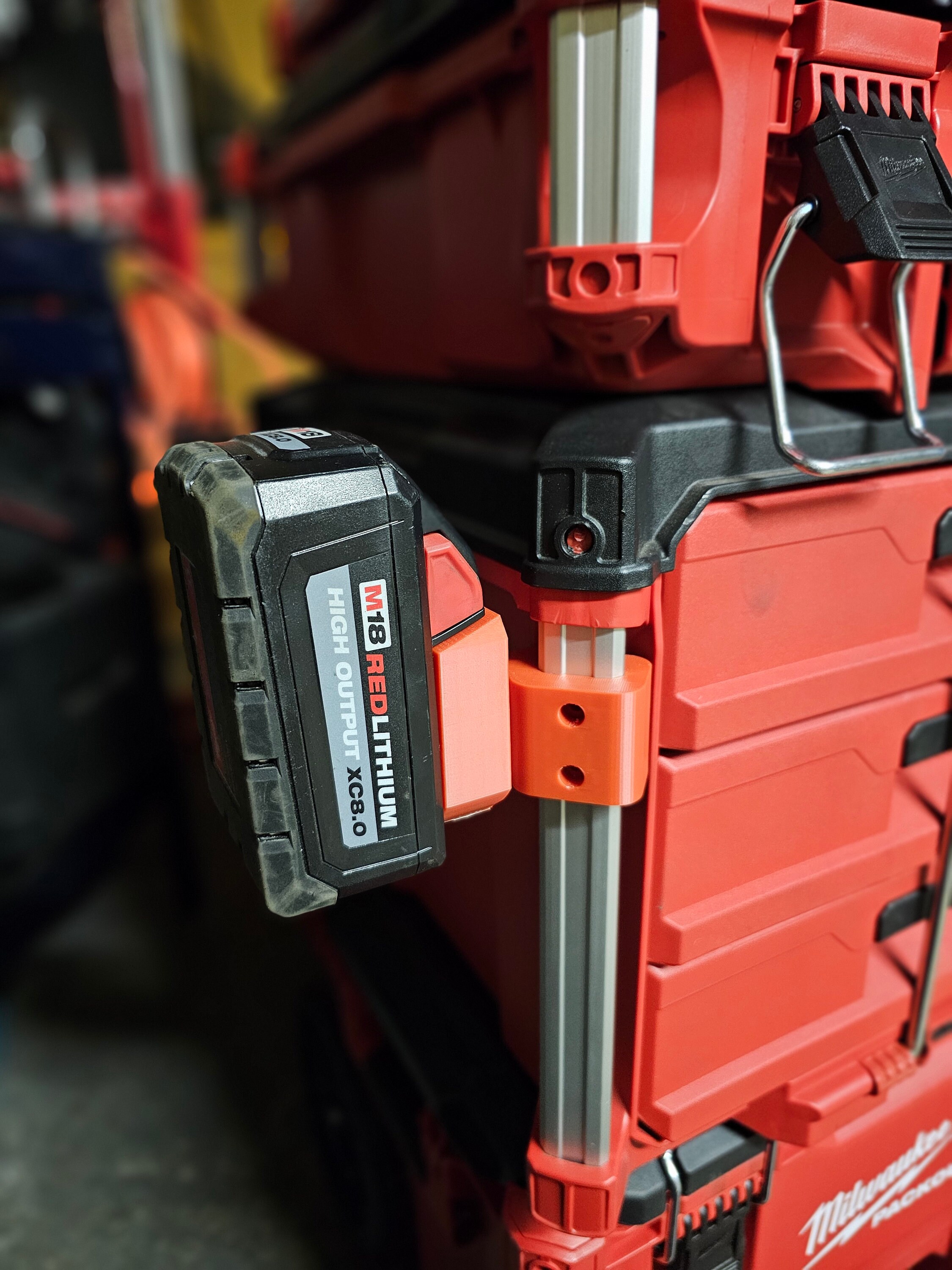 Milwaukee Packout M18 Battery Holder and Rail - Etsy