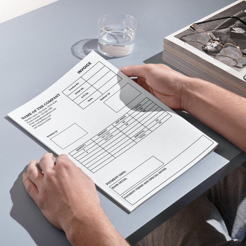 Invoice Template, Minimalist Business Invoice, Small Business Template ...