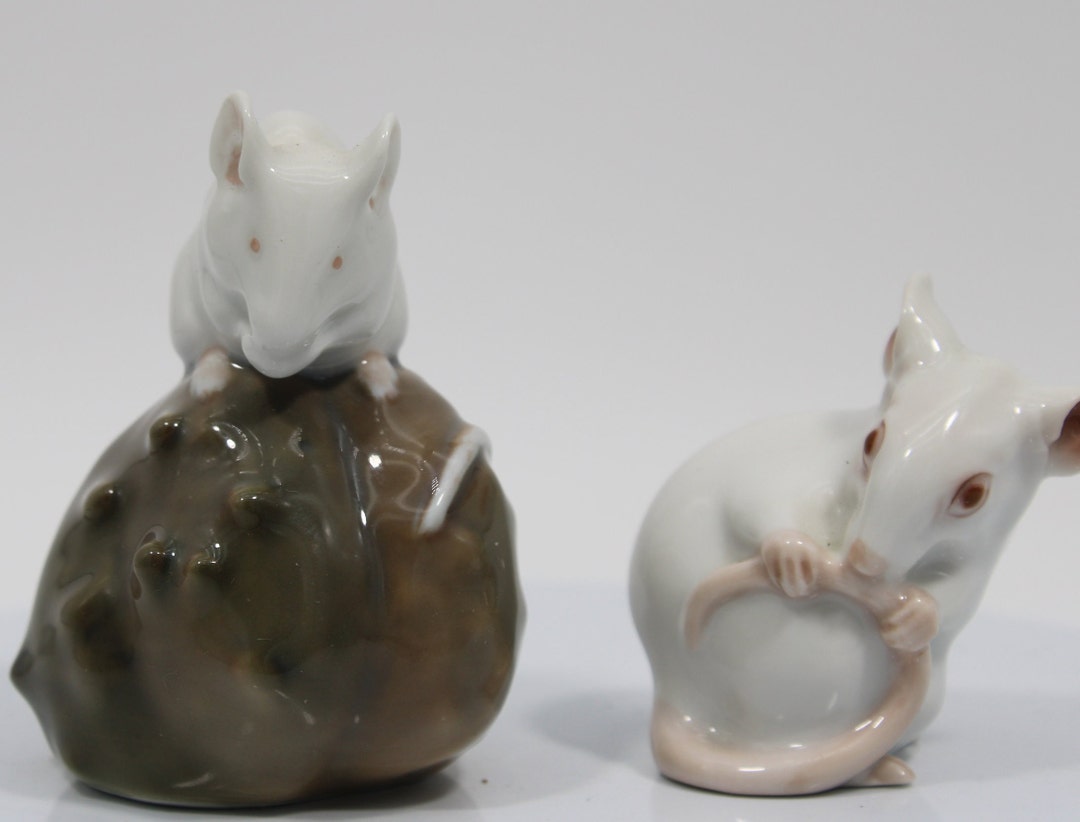 Royal Copenhagen Porcelain Figurines Made in Denmark Mouse on Chestnut ...