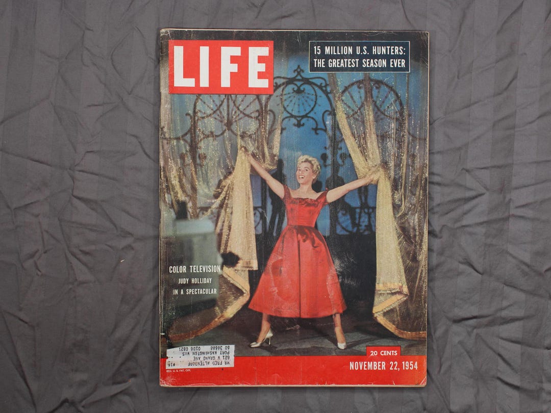 Life Magazine November 22, 1954 Color Television Judy Holiday 10 1/2 X ...