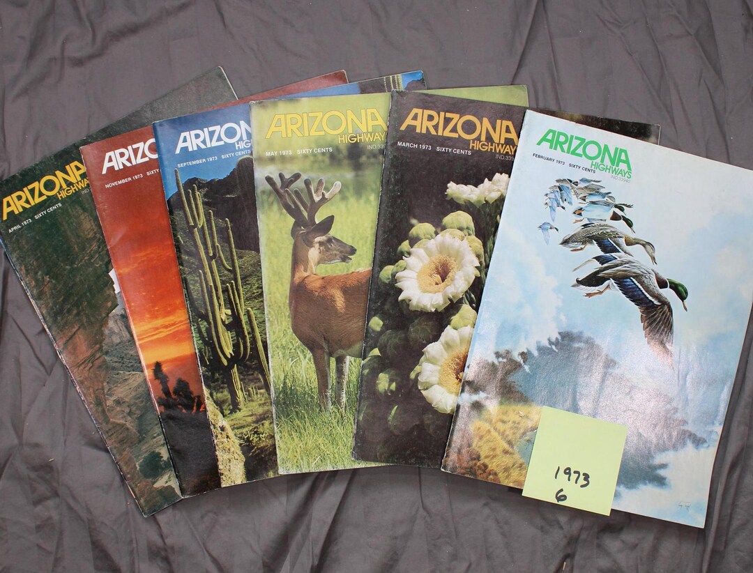 Six Arizona Highways Magazines From 1973 - 9 X 12 - Etsy