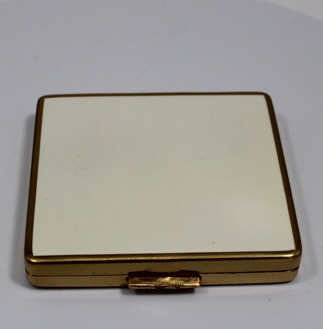 Vintage Gold Tone Compact – Cream Bakelite, Made in West Germany - Etsy