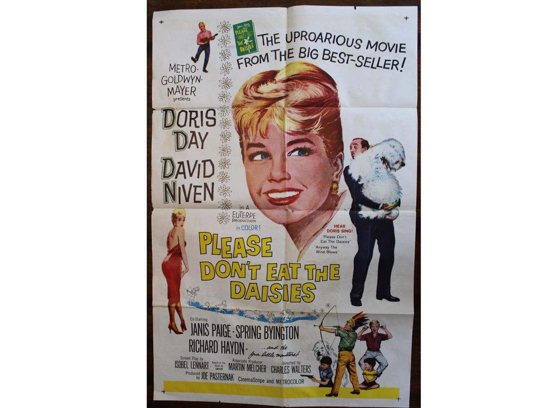 Please Don't Eat the Daisies Movie Poster 1960 Doris Day David Niven 27 ...