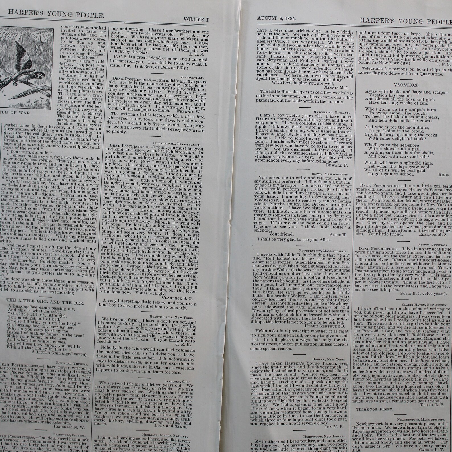 Harper's Young People Aug 8 1885 an Illustrated Weekly Magazine - Etsy
