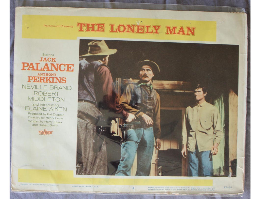 The Lonely Man Lobby Card 1957 11x14 Jack Palance Anthony Perkins ...