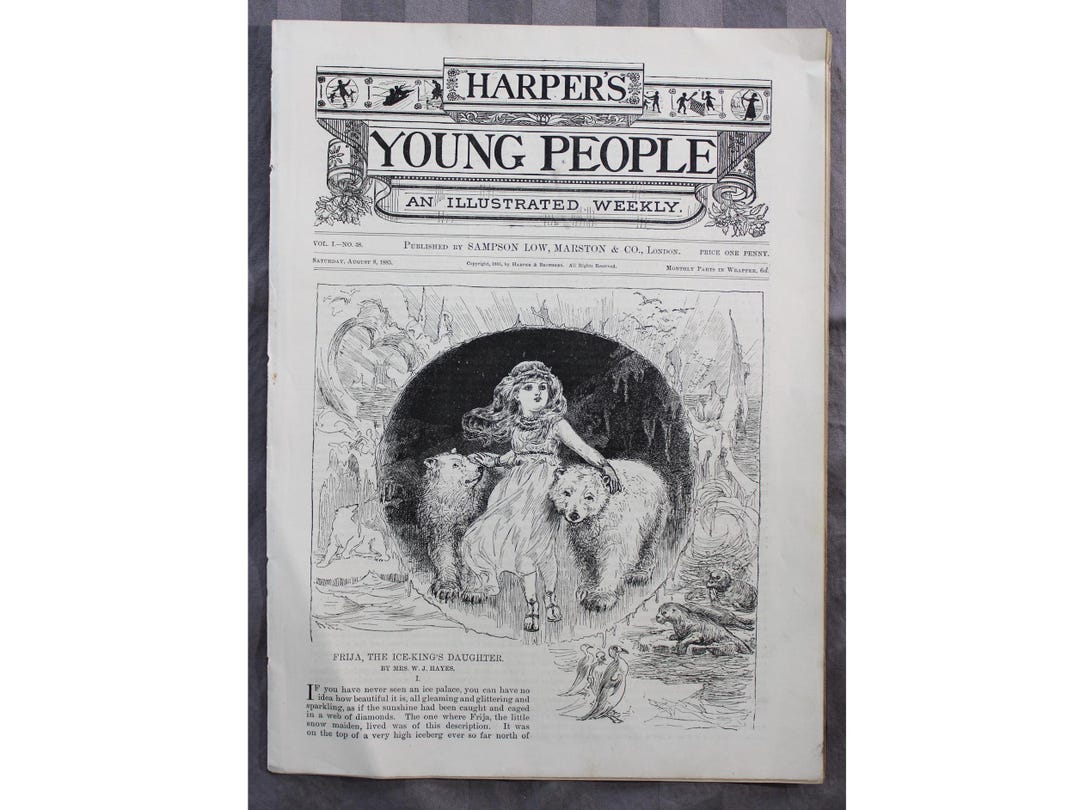 Harper's Young People Aug 8 1885 an Illustrated Weekly Magazine - Etsy