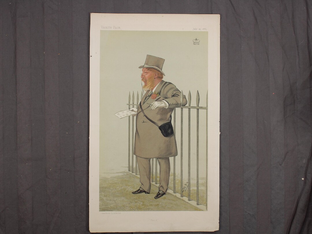 Antique Vanity Fair Caricature July 25 1885 "fred" – Lord Calthorpe ...