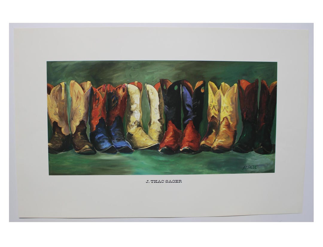 J. TKAC SAGER Print of Pairs of Boots 17 X 27 - Etsy