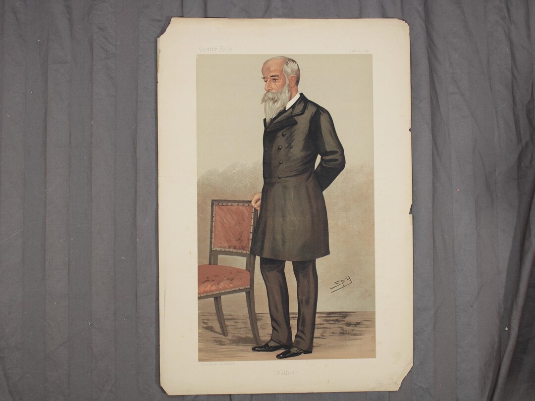 Antique Vanity Fair Spy Caricature "bullion" Stewart Pixley 1890 Print ...