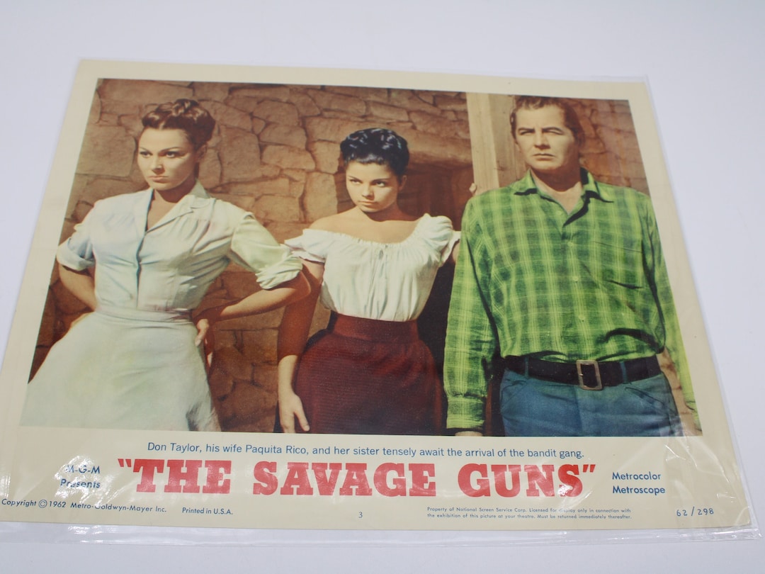 The Savage Guns Lobby Card 11x14 1962 Richard Basehart Don Taylor ...