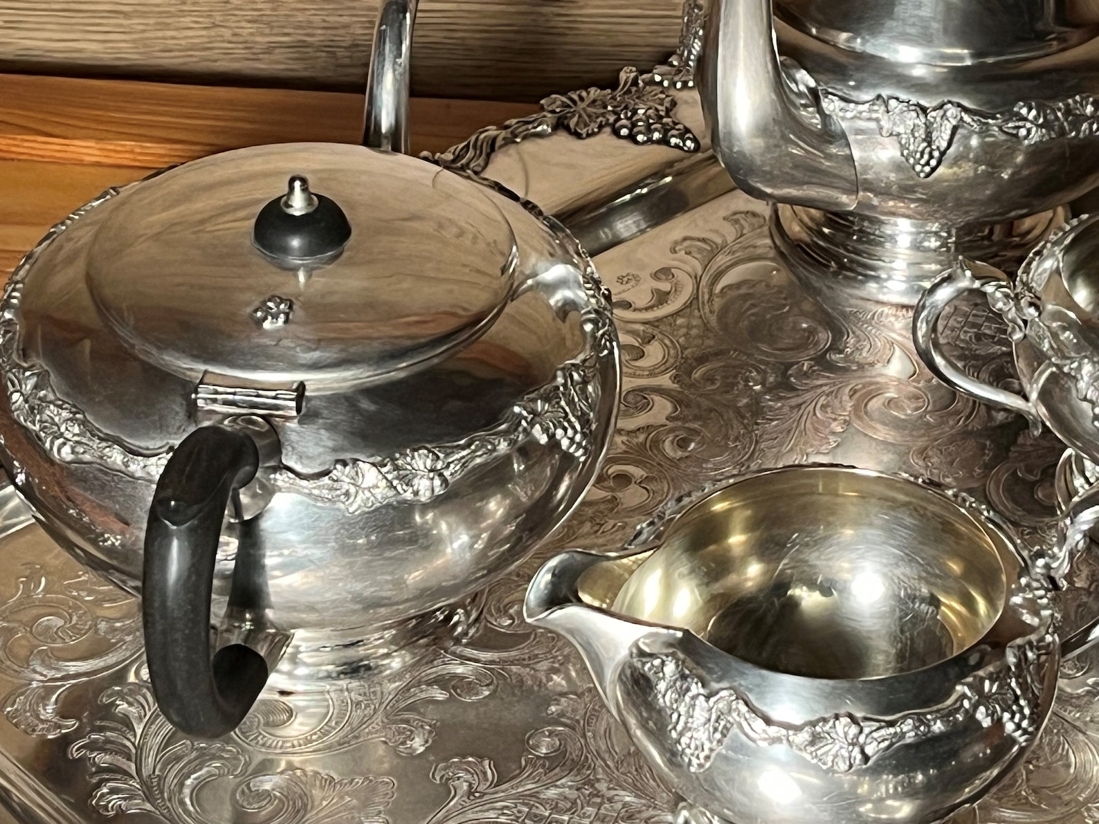 EP Cooper, BM Mounts Victorian Plate No. Grape Style 5 Piece Tea ...