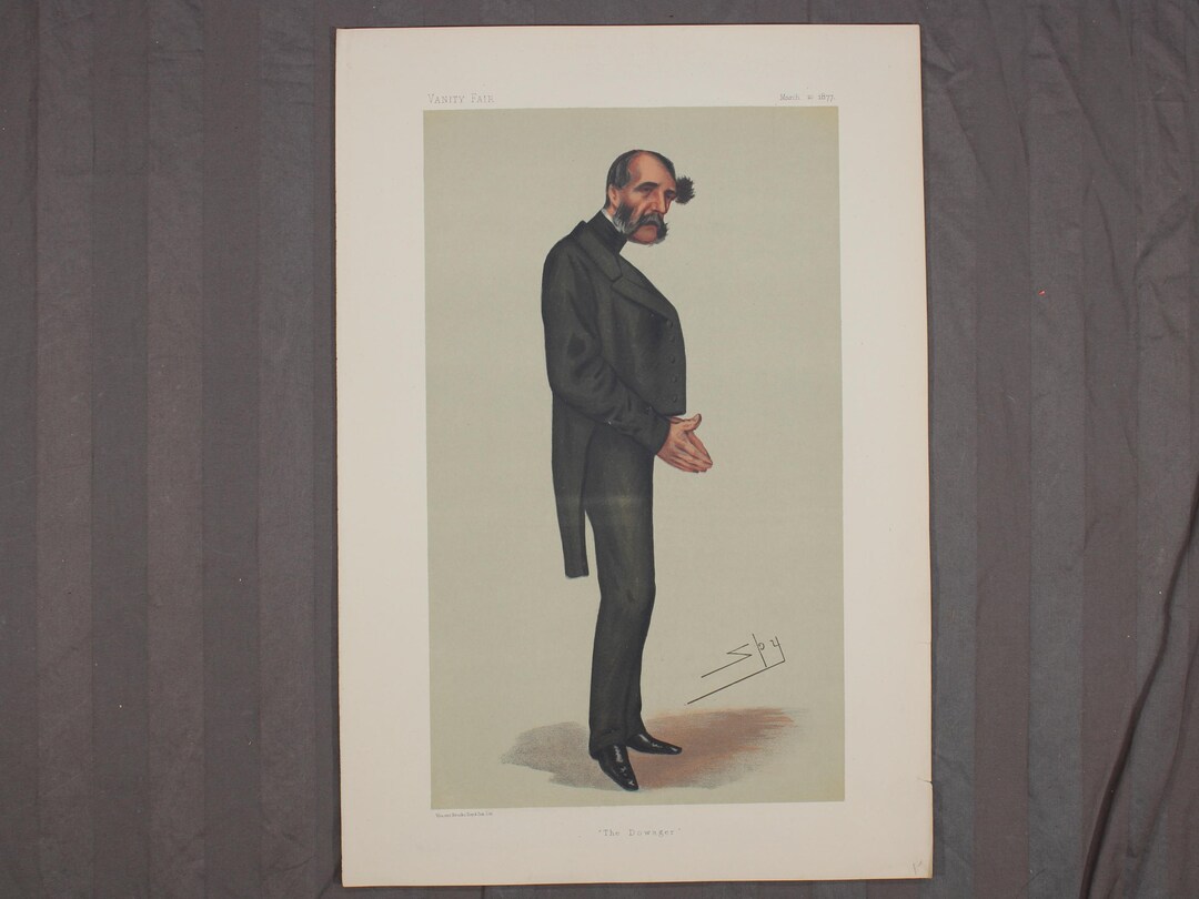 Antique Vanity Fair Caricature Print - "the Dowager" - Rt Hon Claud ...