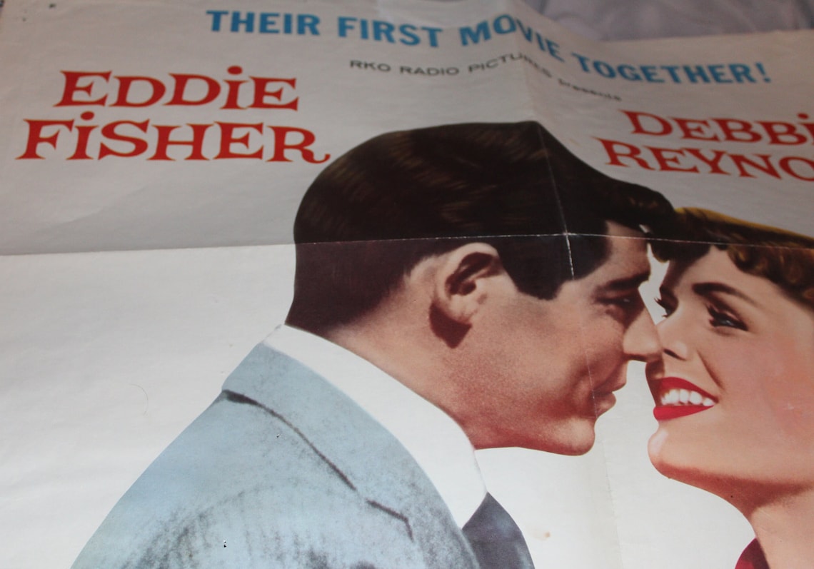 1956 Large Lobby Poster for Movie bundle of Joy Debbie Reynolds Eddy ...