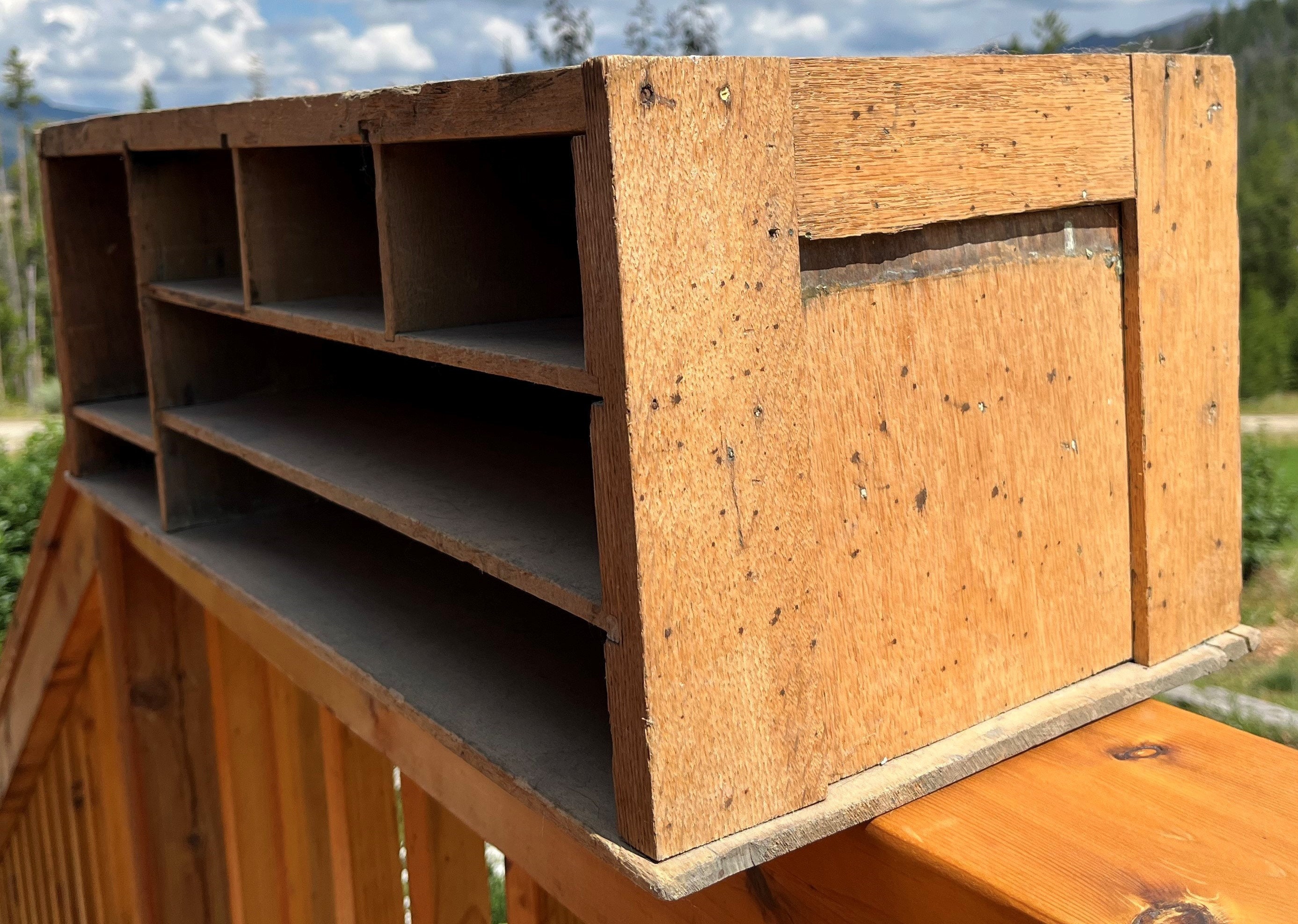 Vintage Primitive Wood Box With Many Compartments Found at the Elk Park ...