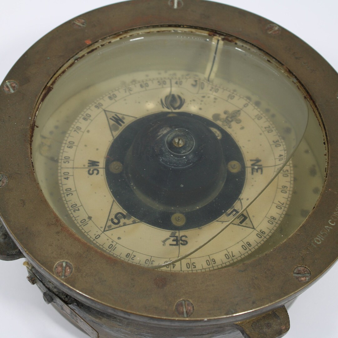 Vintage Brass Ships Compass, 6 Diameter, Working, Nautical Decor ...