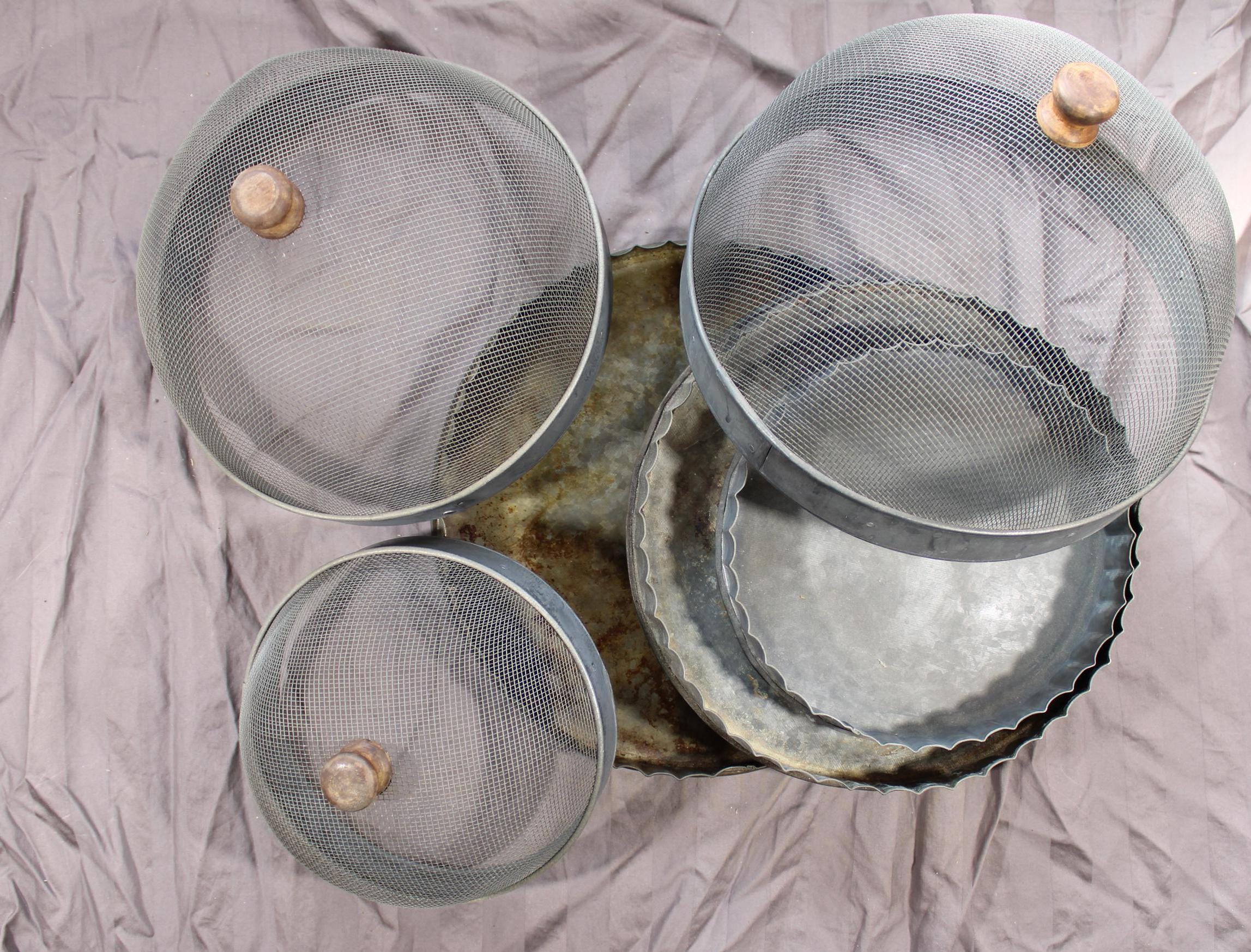 Three Wire Mesh Nested Food Trays With Covers for BBQ - Etsy