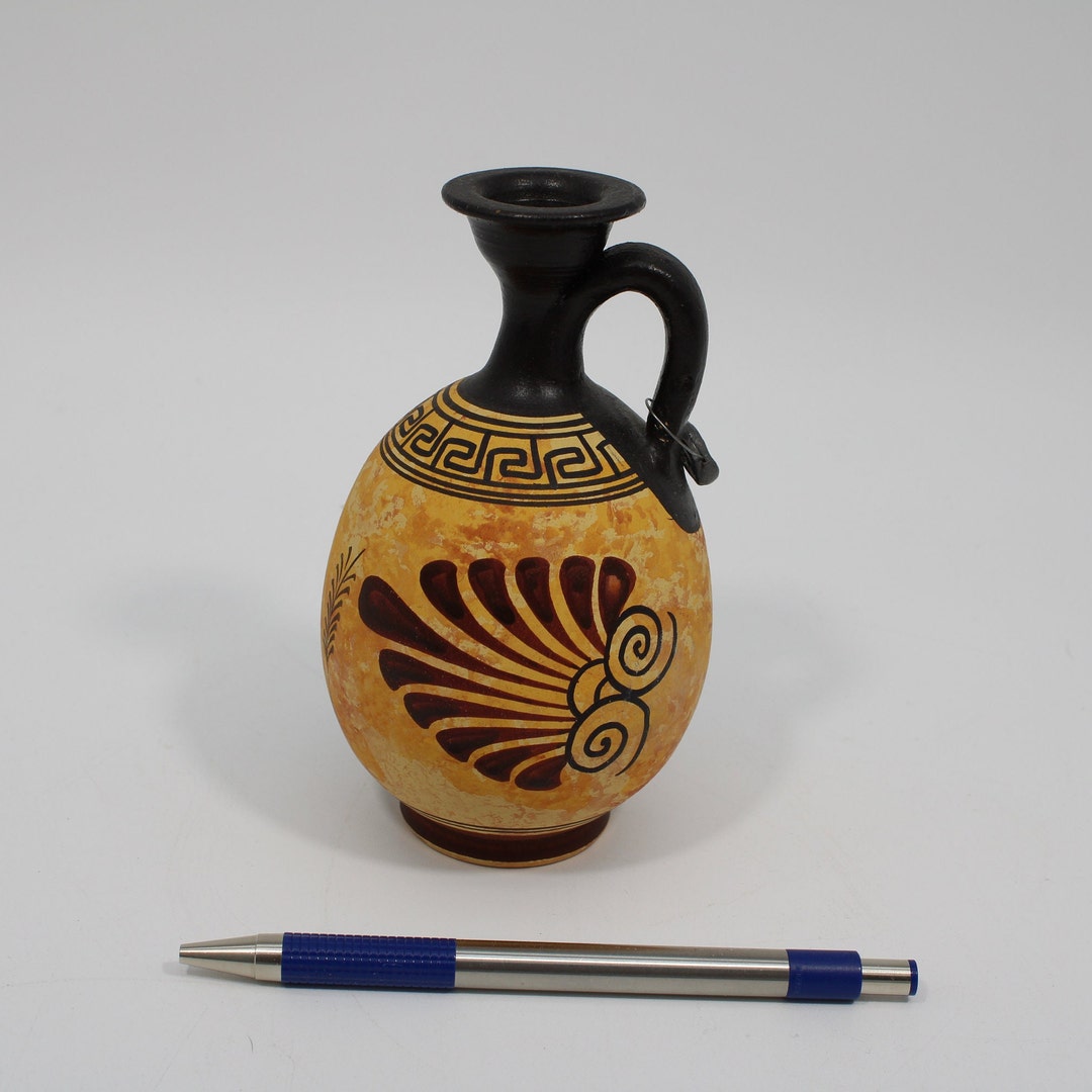 Small Greek Clay Pitcher - Made in Greece - Copy of Classic 500 BC - Etsy