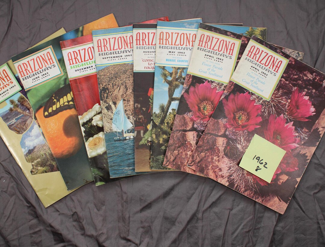Eight Arizona Highways Magazines From 1962 - 9 X 12 - Etsy