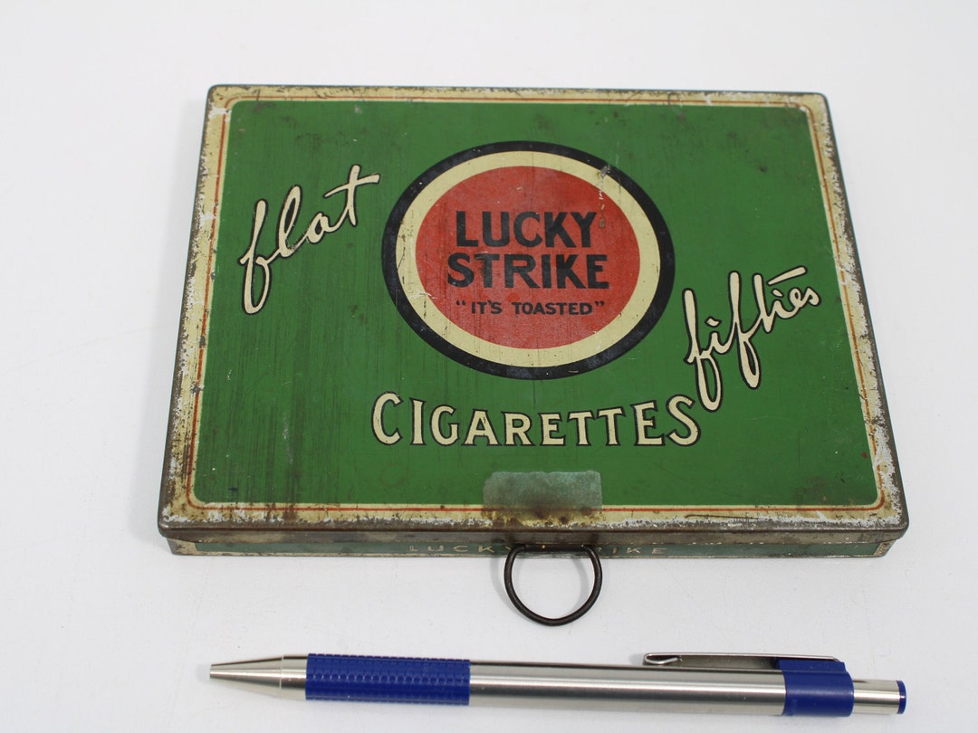 Lucky Strike - It's Toasted - Flat Fifties Cigarette Tin - 1930's - Etsy