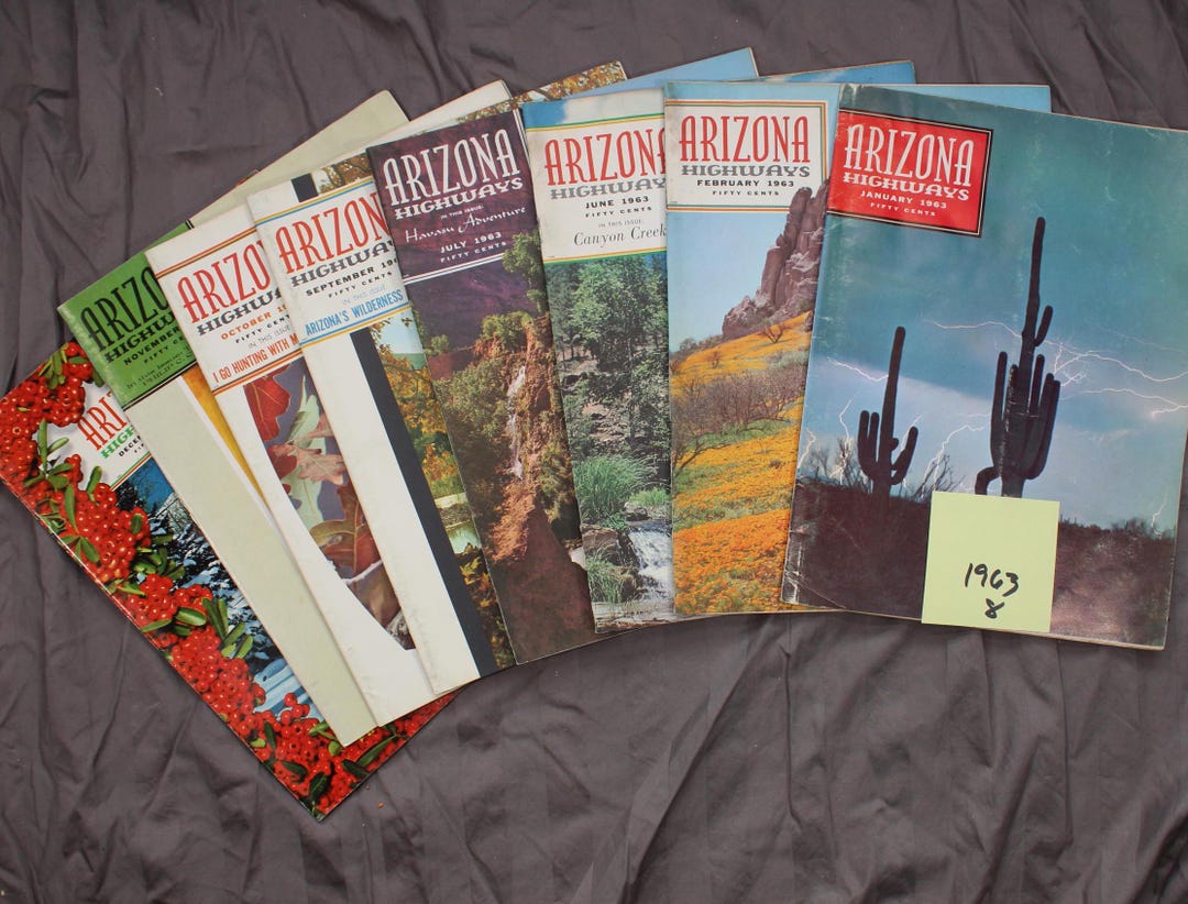 Eight Arizona Highways Magazines From 1963 - 9 X 12 - Etsy
