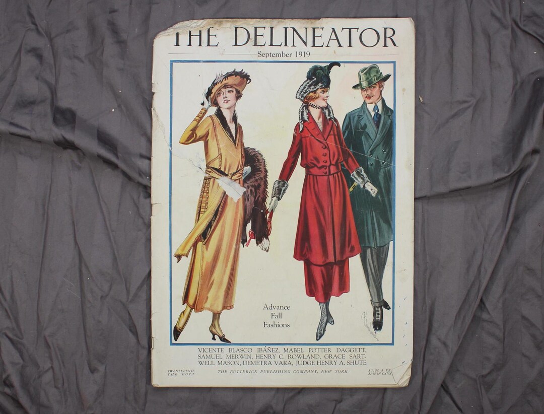 The Delineator September 1919 Illustrated Women's Fashion Magazine 14 X ...